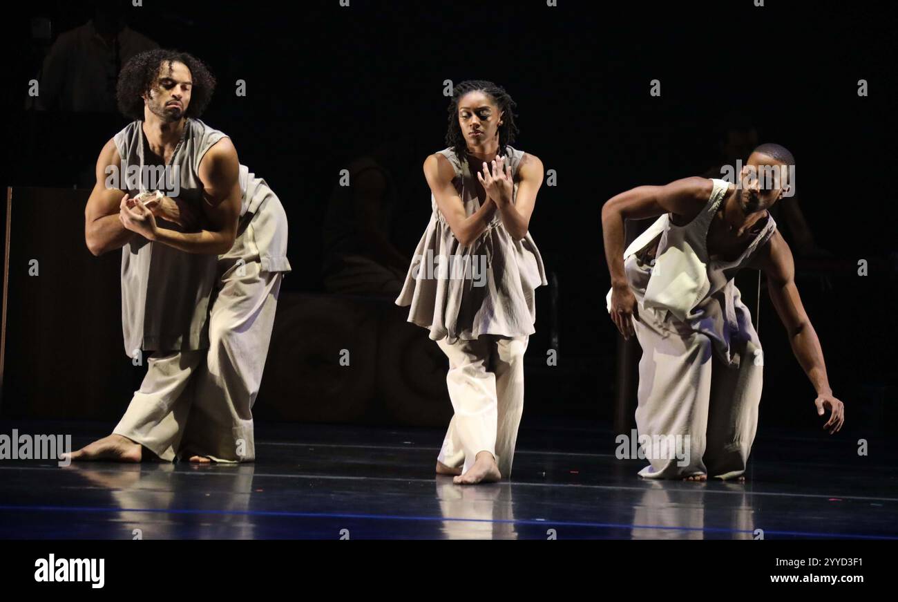 December 20, 2024, New York, New York, USA: Alvin Ailey Dancers (L-R ...