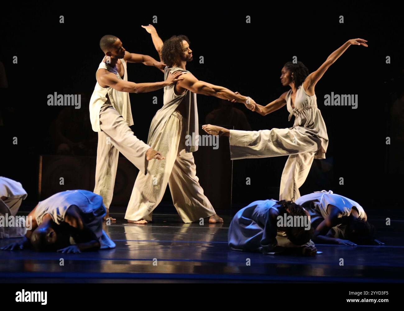 December 20, 2024, New York, New York, USA: Alvin Ailey Dancers (L-R ...
