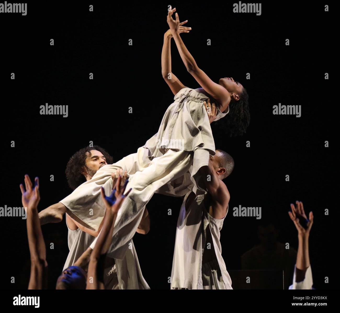 December 20, 2024, New York, New York, USA: Alvin Ailey Dancers (L-R ...