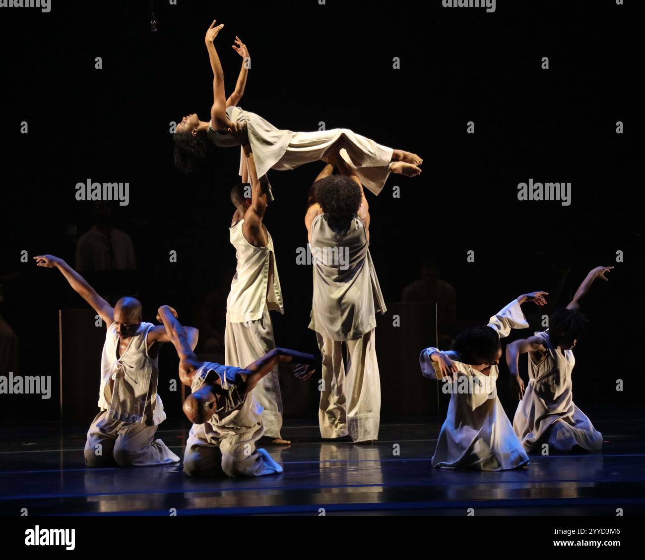 December 20, 2024, New York, New York, USA: Alvin Ailey Dancers (L-R ...