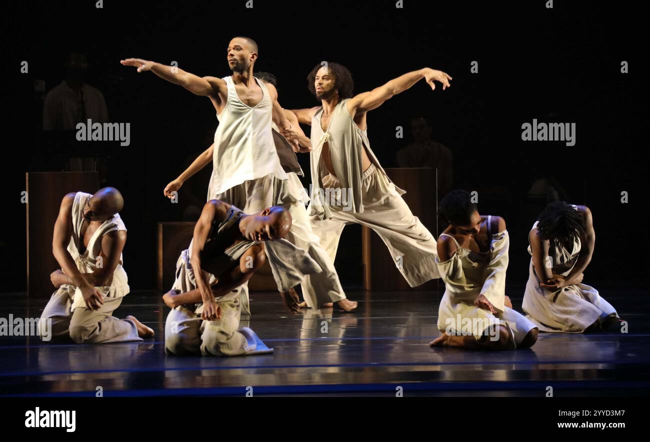 December 20, 2024, New York, New York, USA: Alvin Ailey Dancers (L-R ...
