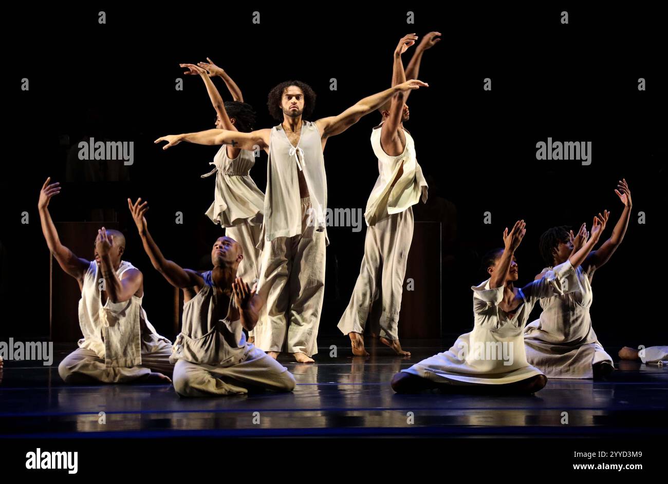 December 20, 2024, New York, New York, USA: Alvin Ailey Dancers (L-R ...