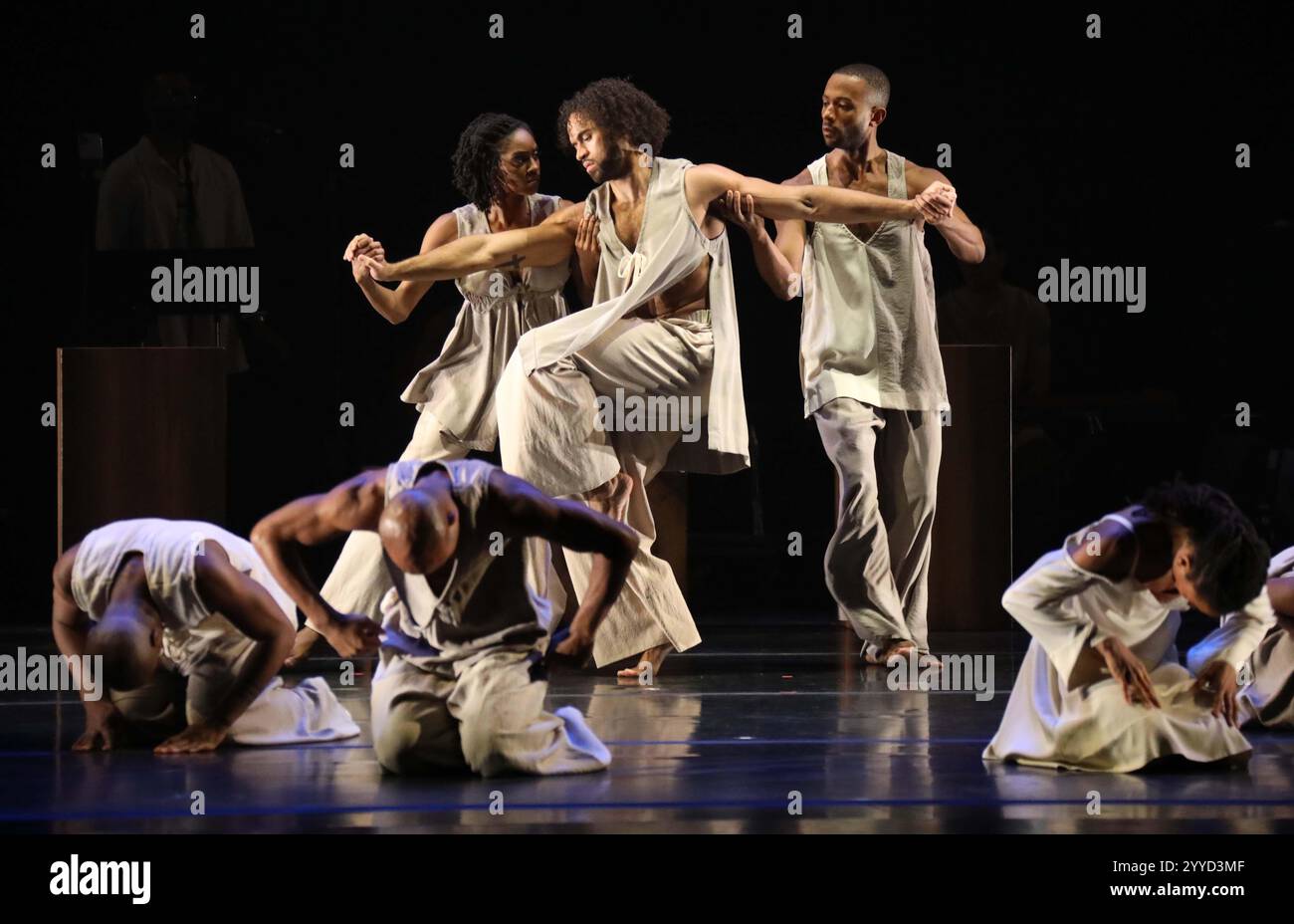 December 20, 2024, New York, New York, USA: Alvin Ailey Dancers (L-R ...