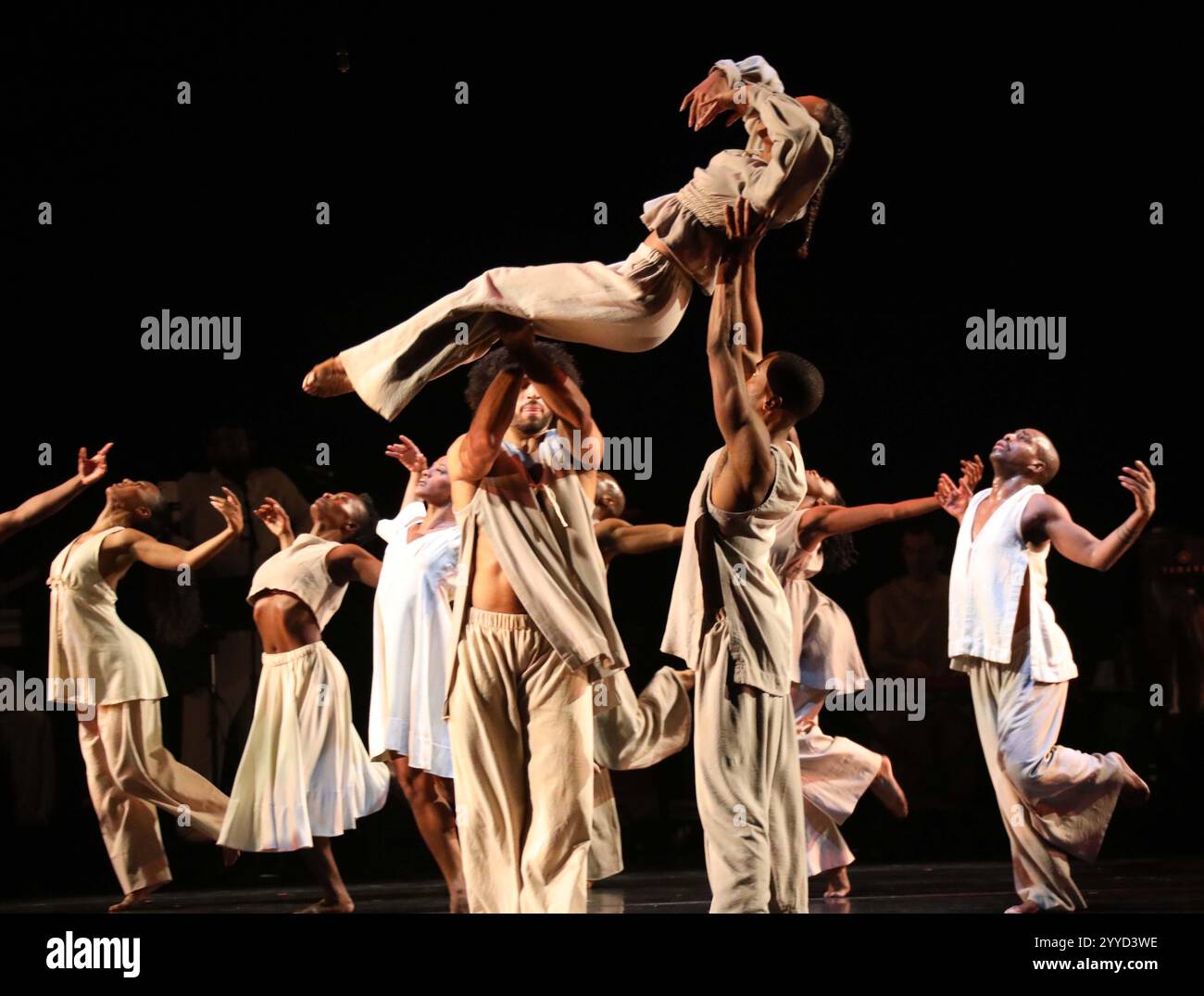 December 20, 2024, New York, New York, USA: Alvin Ailey Dancers include ...