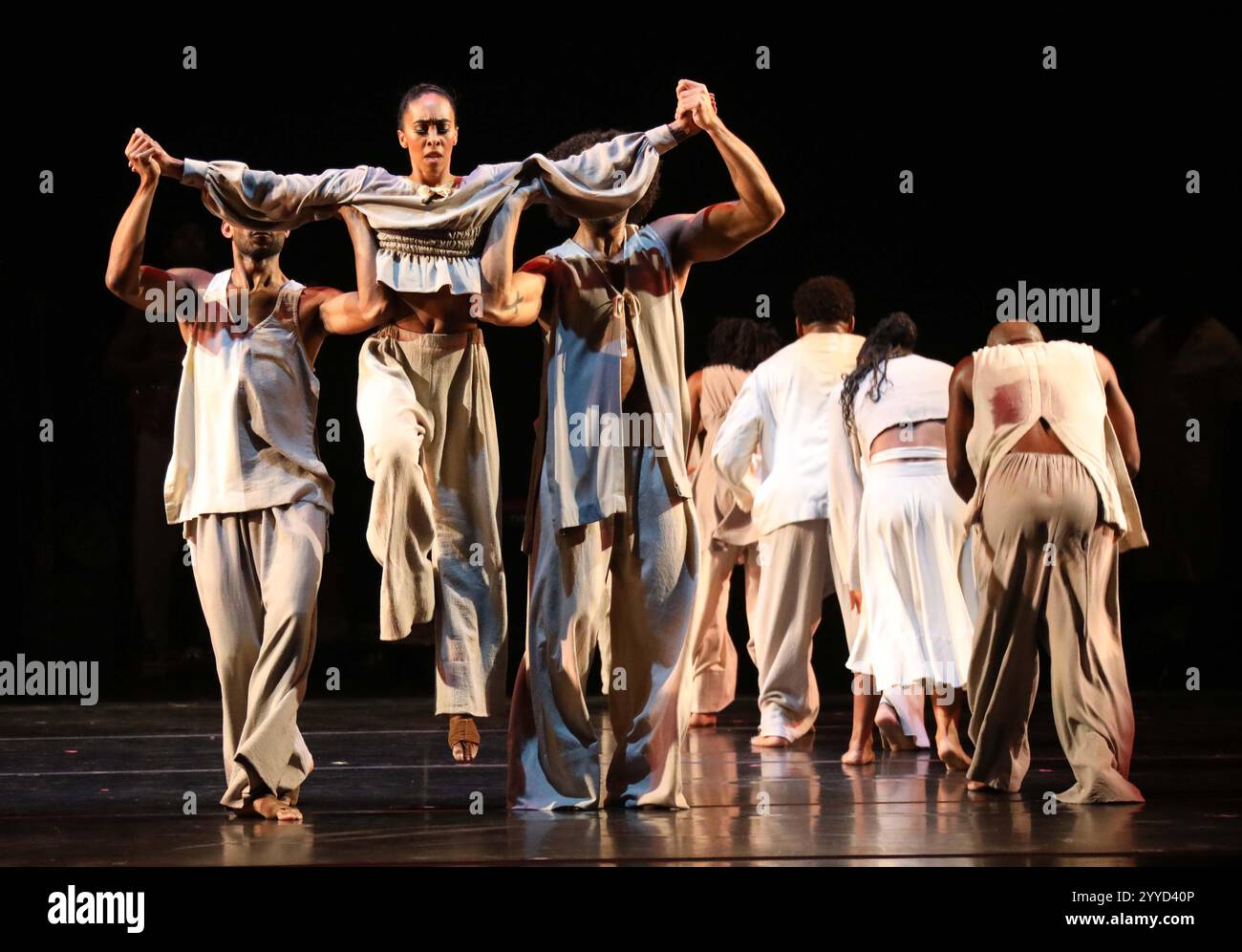 December 20, 2024, New York, New York, USA: Alvin Ailey Dancers (L-R ...