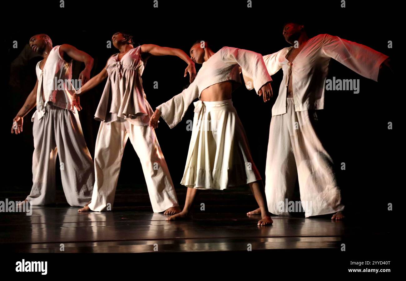 December 20, 2024, New York, New York, USA: Alvin Ailey Dancers (L-R ...