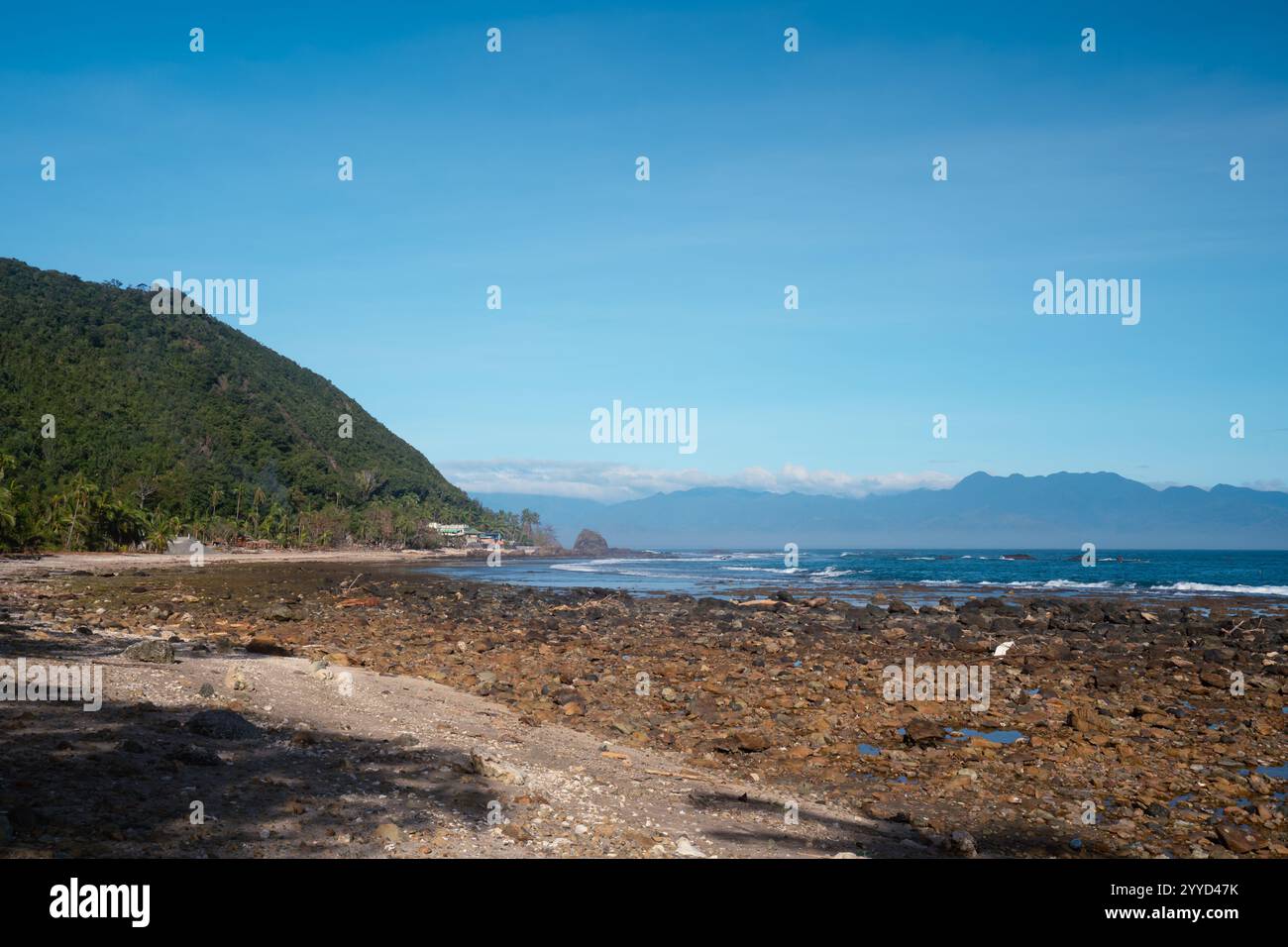 A scenic view of the coastline at Diguisit, Quirino, Philippines ...