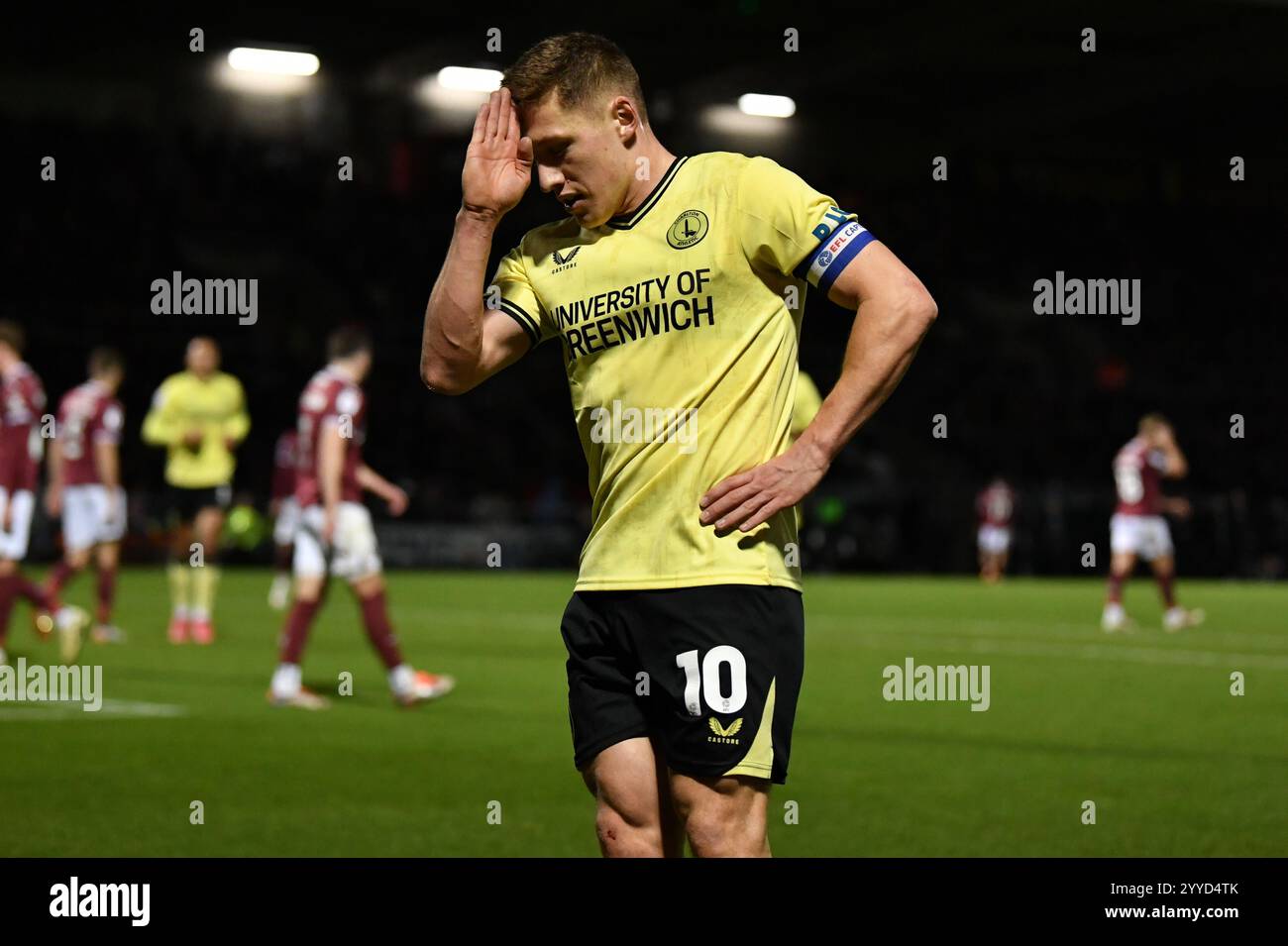 Northampton, England. 21st Dec 2024. Greg Docherty celebrates after ...