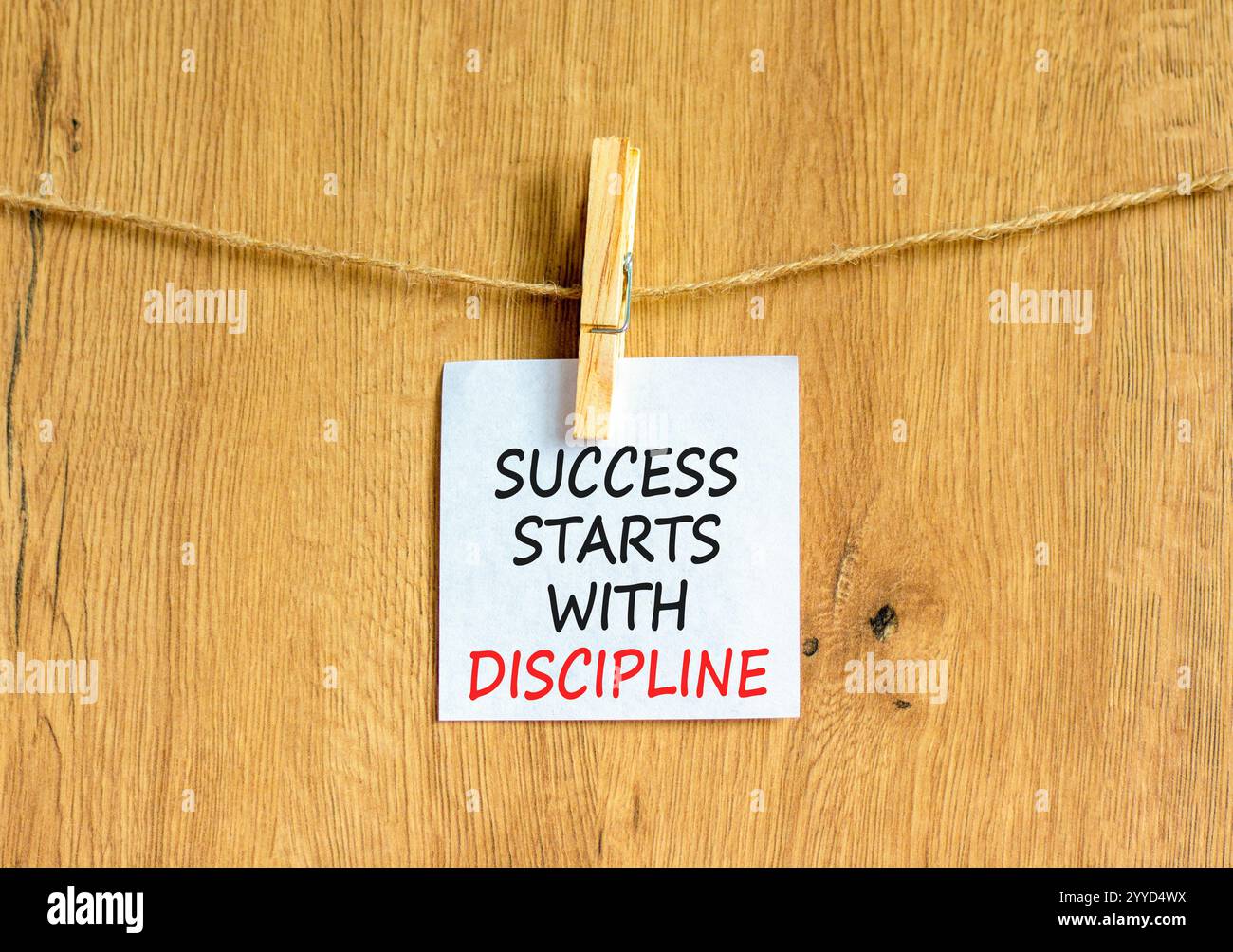 Success starts with discipline symbol. Concept words Success starts with discipline on beautiful ...