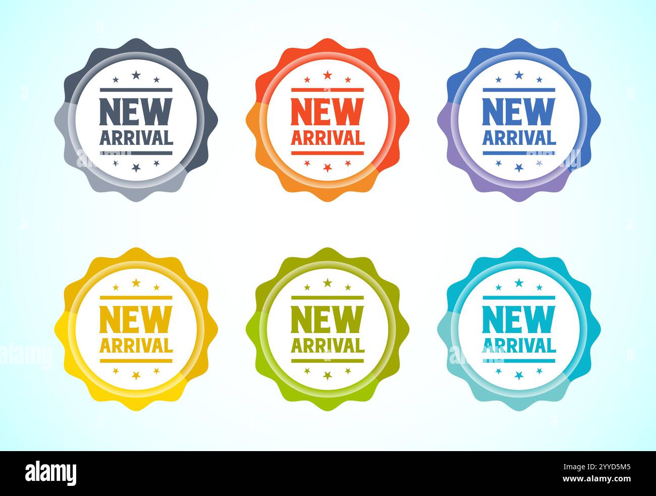 New arrival sticker square hi-res stock photography and images - Alamy