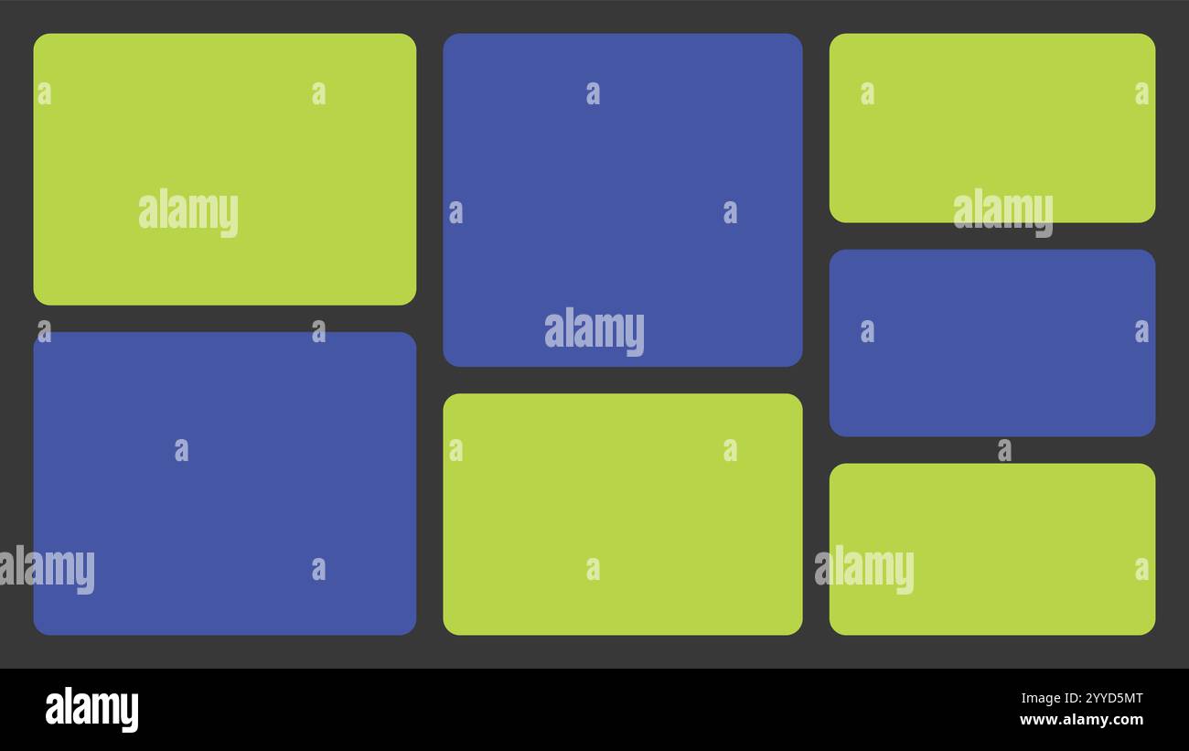 Bento square box template. Y2K collage grid shapes. Geometry modular ...