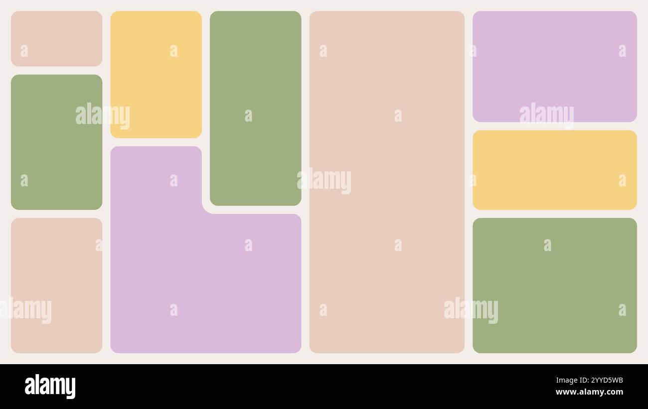 Bento box template. Y2K collage grid shapes. Geometry modular moodboard ...