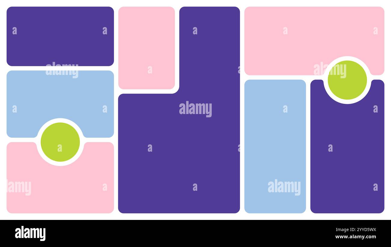 Bento box template. Y2K collage grid shapes. Geometry modular moodboard ...