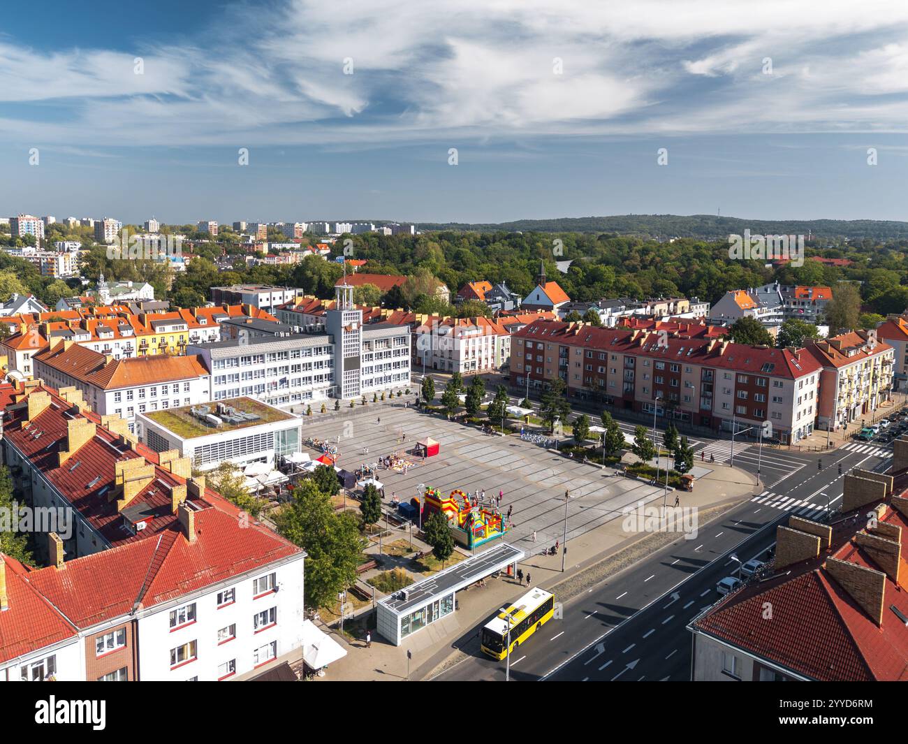 Summer skyline cityscape of Koszalin, Zachodniopomorskie, Poland ...