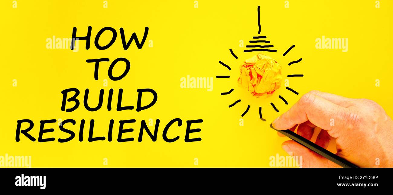 How to build resilience symbol. Concept words How to build resilience ...
