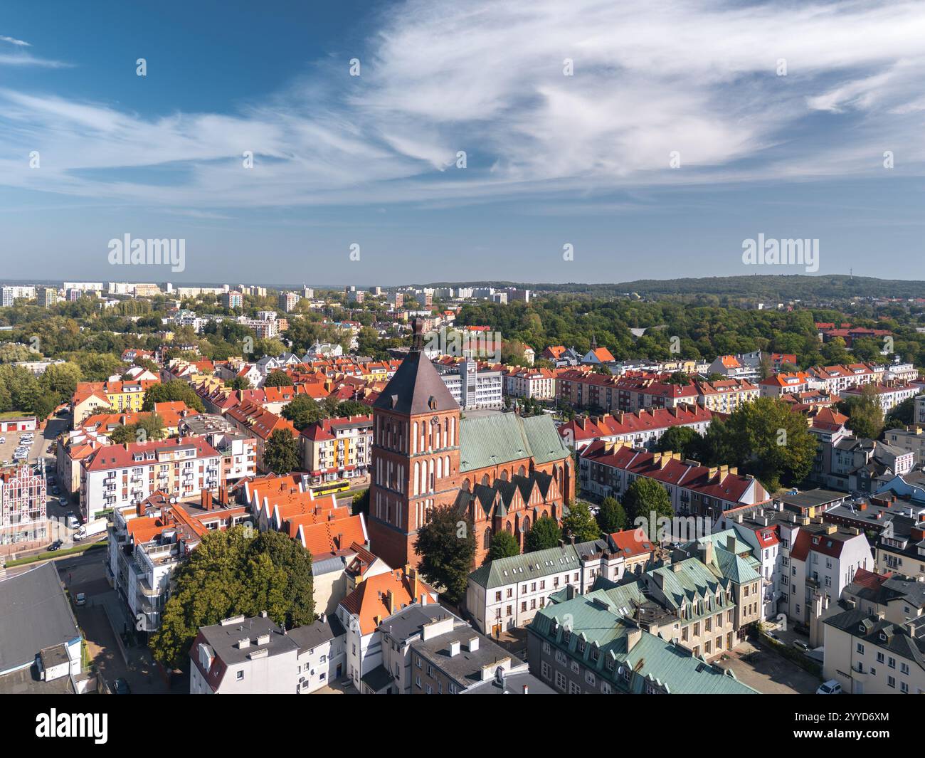 Summer skyline cityscape of Koszalin, Zachodniopomorskie, Poland ...