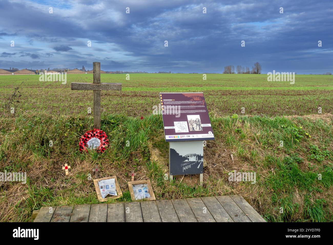 World War One Khaki Chums Cross monument to WWI Christmas Truce German ...