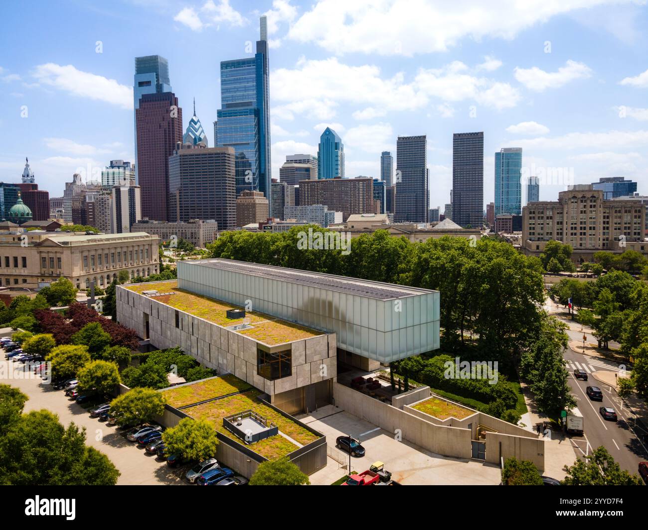 June 13 2023. An Aerial photograph of the Barnes Foundation in ...
