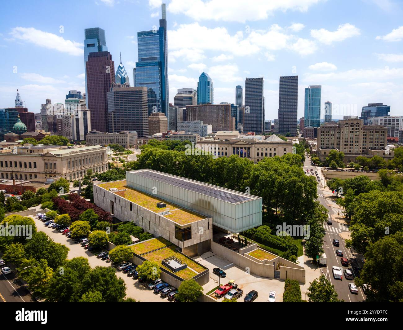 June 13 2023. An Aerial photograph of the Barnes Foundation in ...