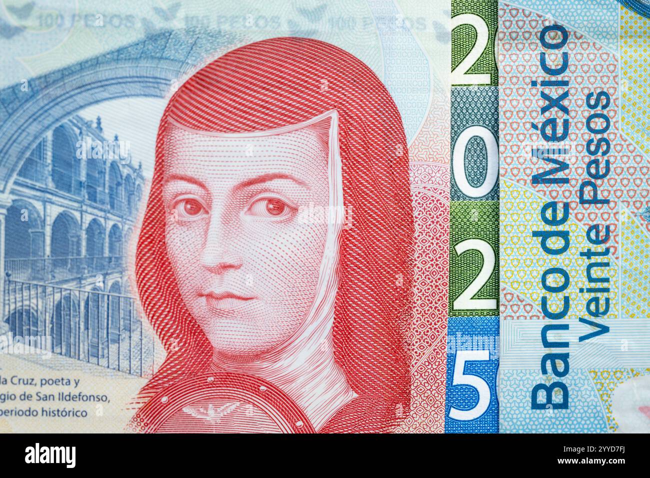 2025 in Mexican peso, Mexico money, Banknotes arranged in the symbol of ...