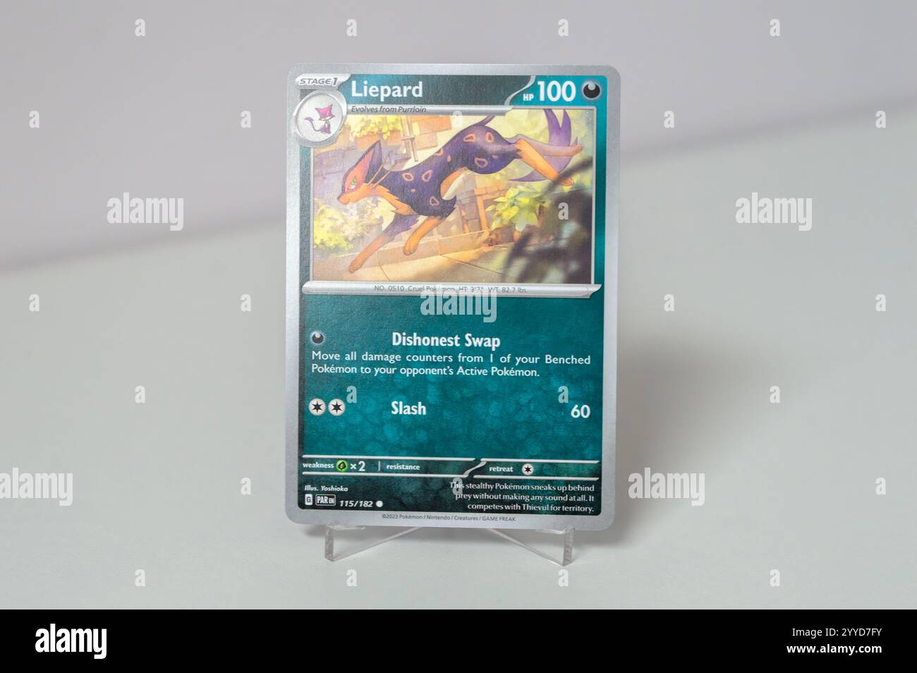 Close Up Pokemon Trading Card Liepard At Amsterdam The Netherlands 11 ...