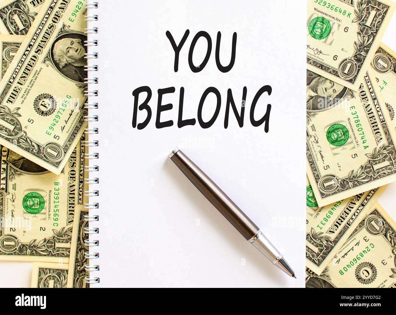 Belonging and you belong symbol. Concept words You belong on beautiful ...
