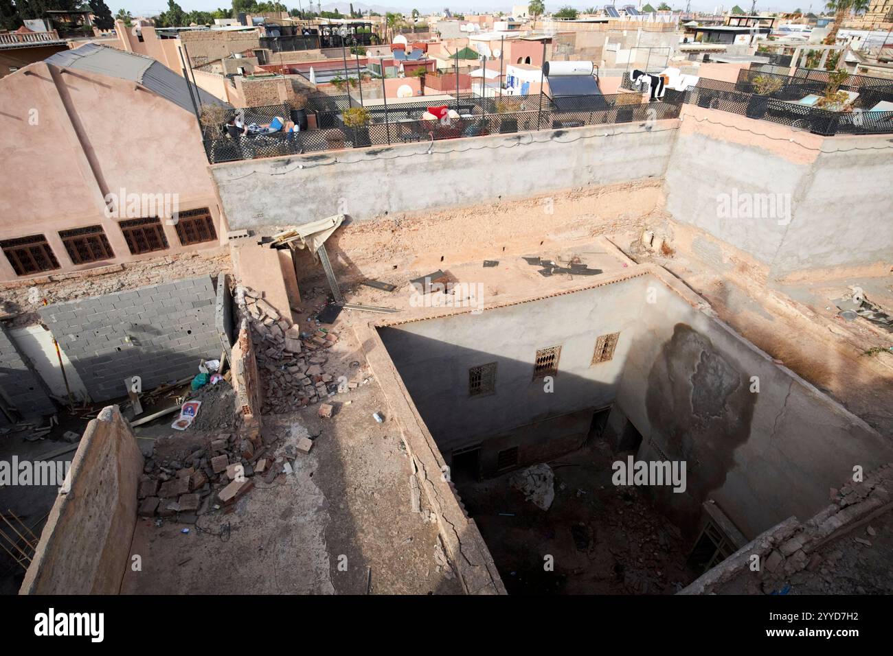 renovation building work on a historic riad in the medina old city of ...