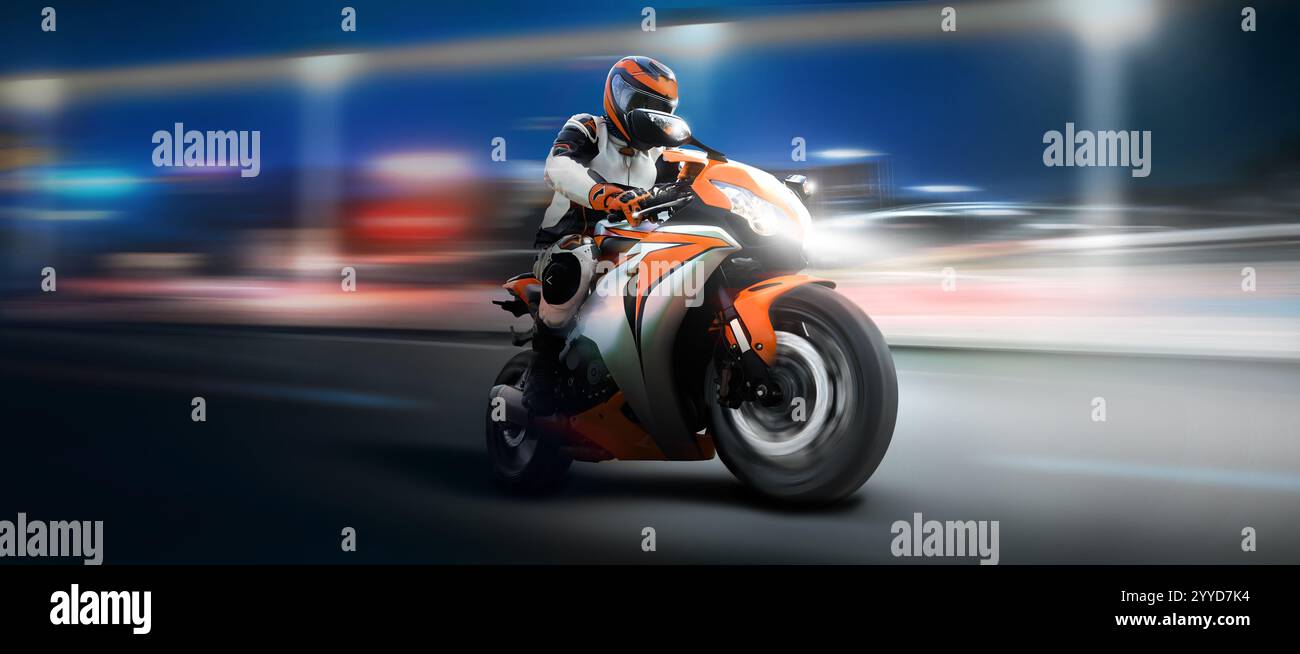 Man driving modern sport motorcycle hi-res stock photography and images ...