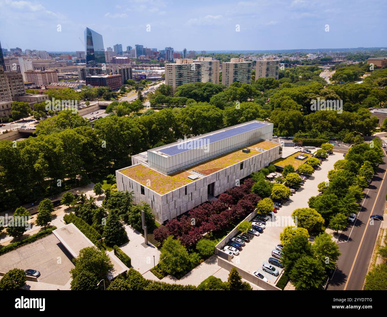 June 13 2023. An Aerial photograph of the Barnes Foundation in ...