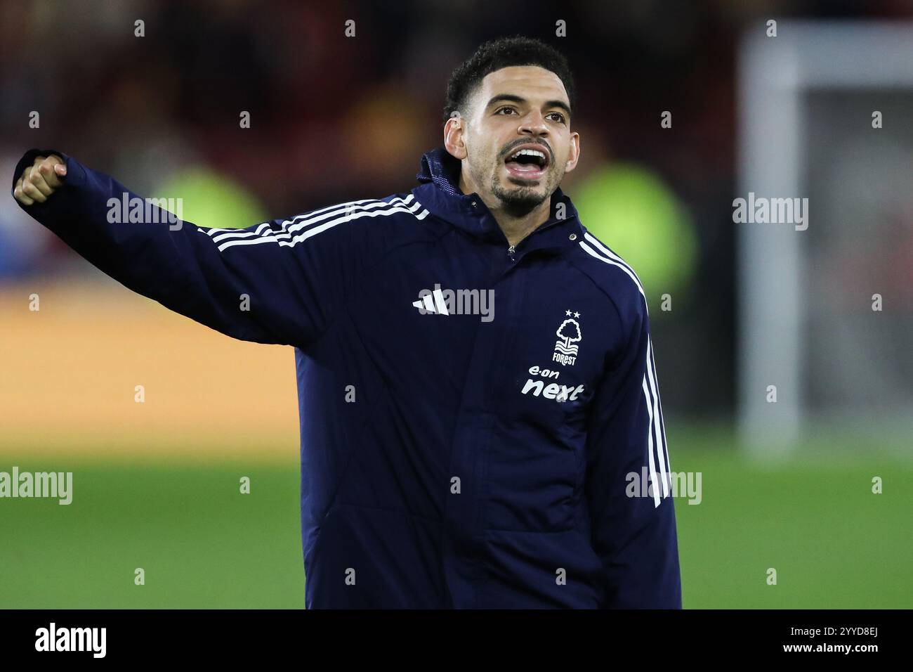 Morgan Gibbs-White of Nottingham Forest celebrates his teams win after ...
