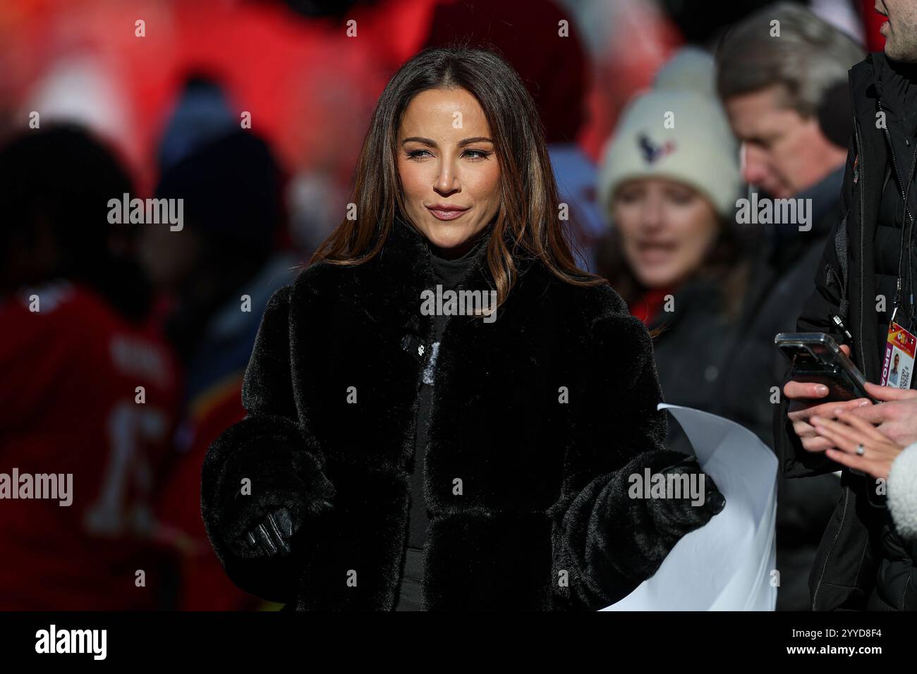 Kansas City, MO, USA. 21st Dec, 2024. Broadcaster Kay Adams before a ...