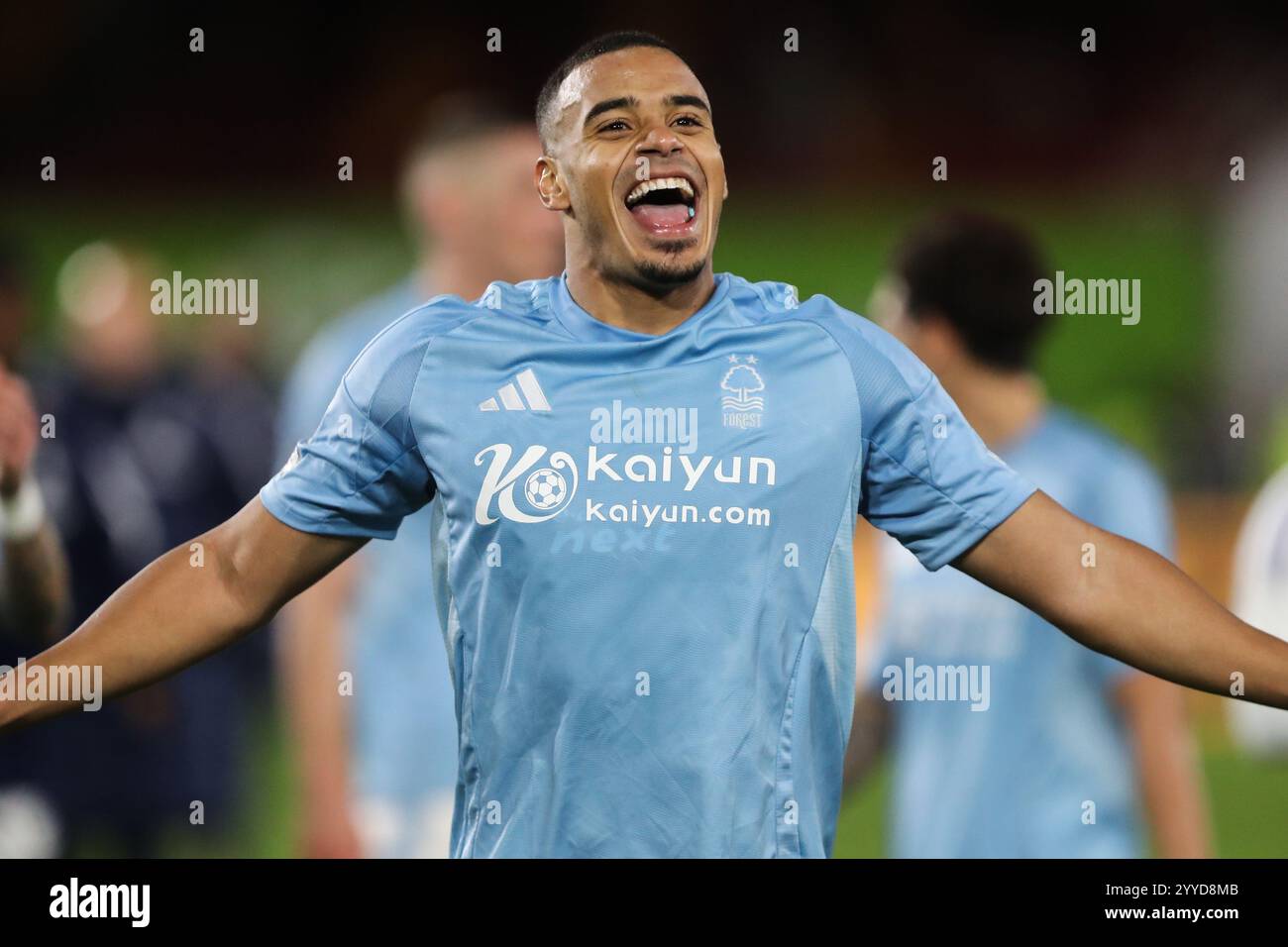 Murillo of Nottingham Forest celebrates his teams win after the Premier ...