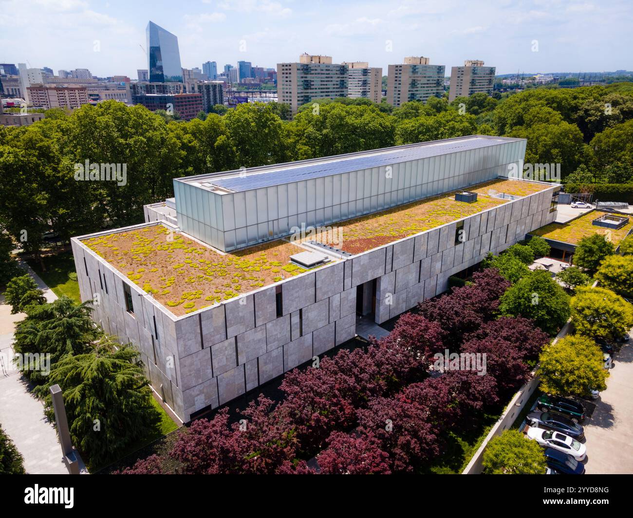 June 13 2023. An Aerial photograph of the Barnes Foundation in ...