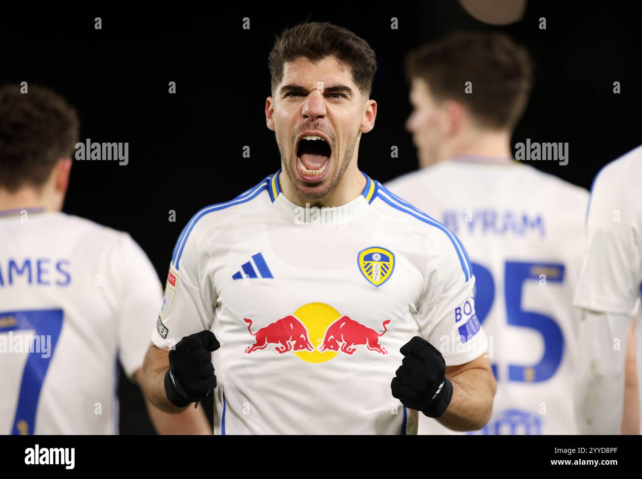 Leeds United's Manor Solomon celebrates scoring their side's fourth ...