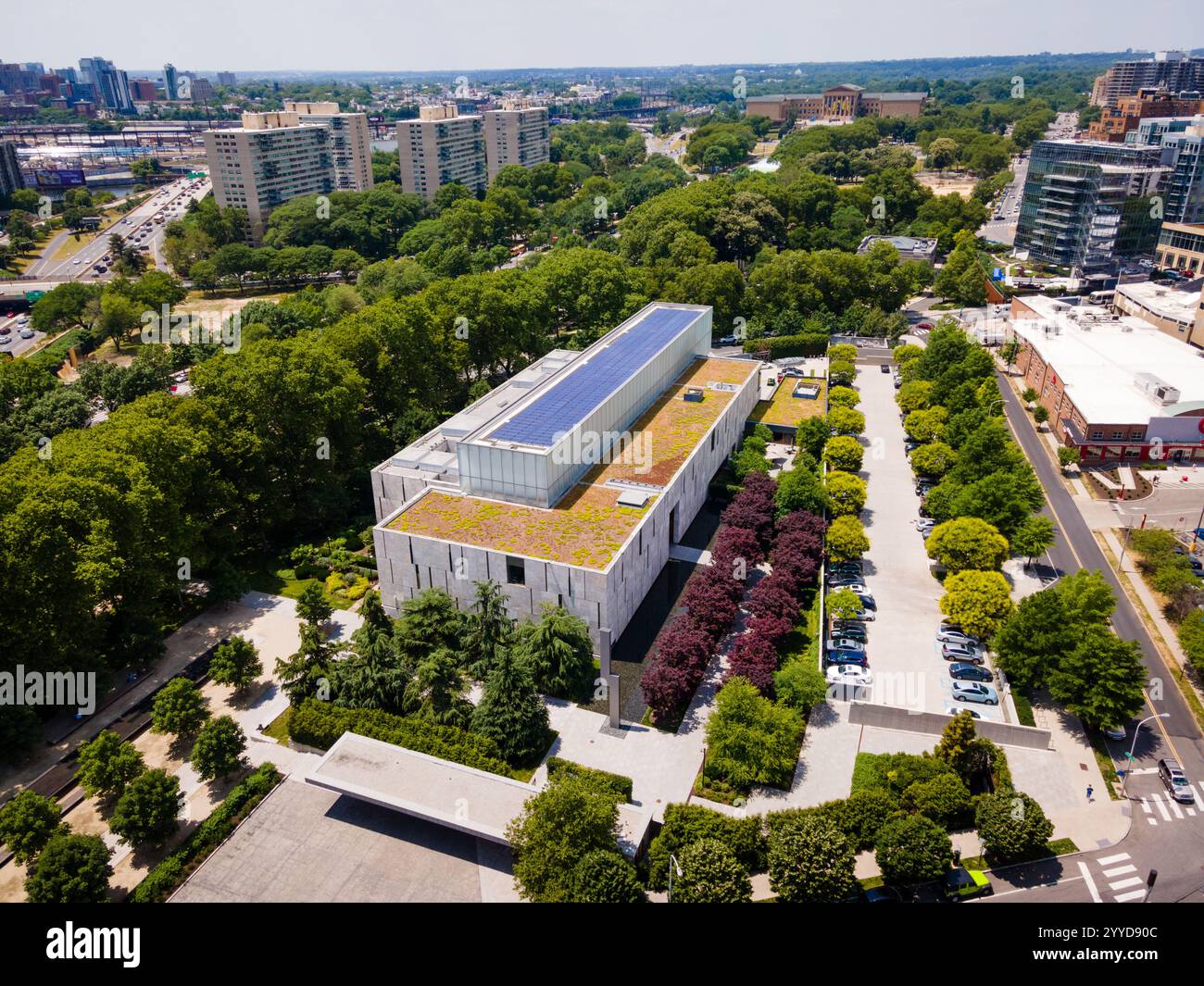 June 13 2023. An Aerial photograph of the Barnes Foundation in ...