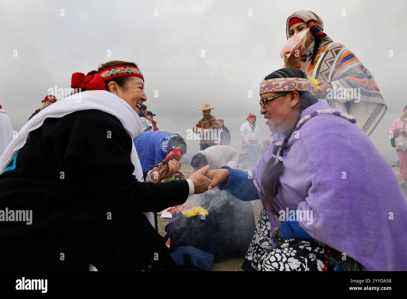 Mexico City, Mexico. 21st Dec, 2024. Dancers on the Cerro de la ...
