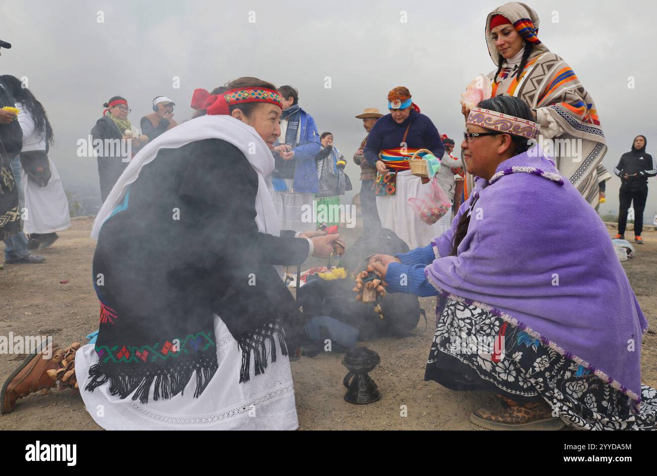Mexico City, Mexico. 21st Dec, 2024. Dancers on the Cerro de la ...