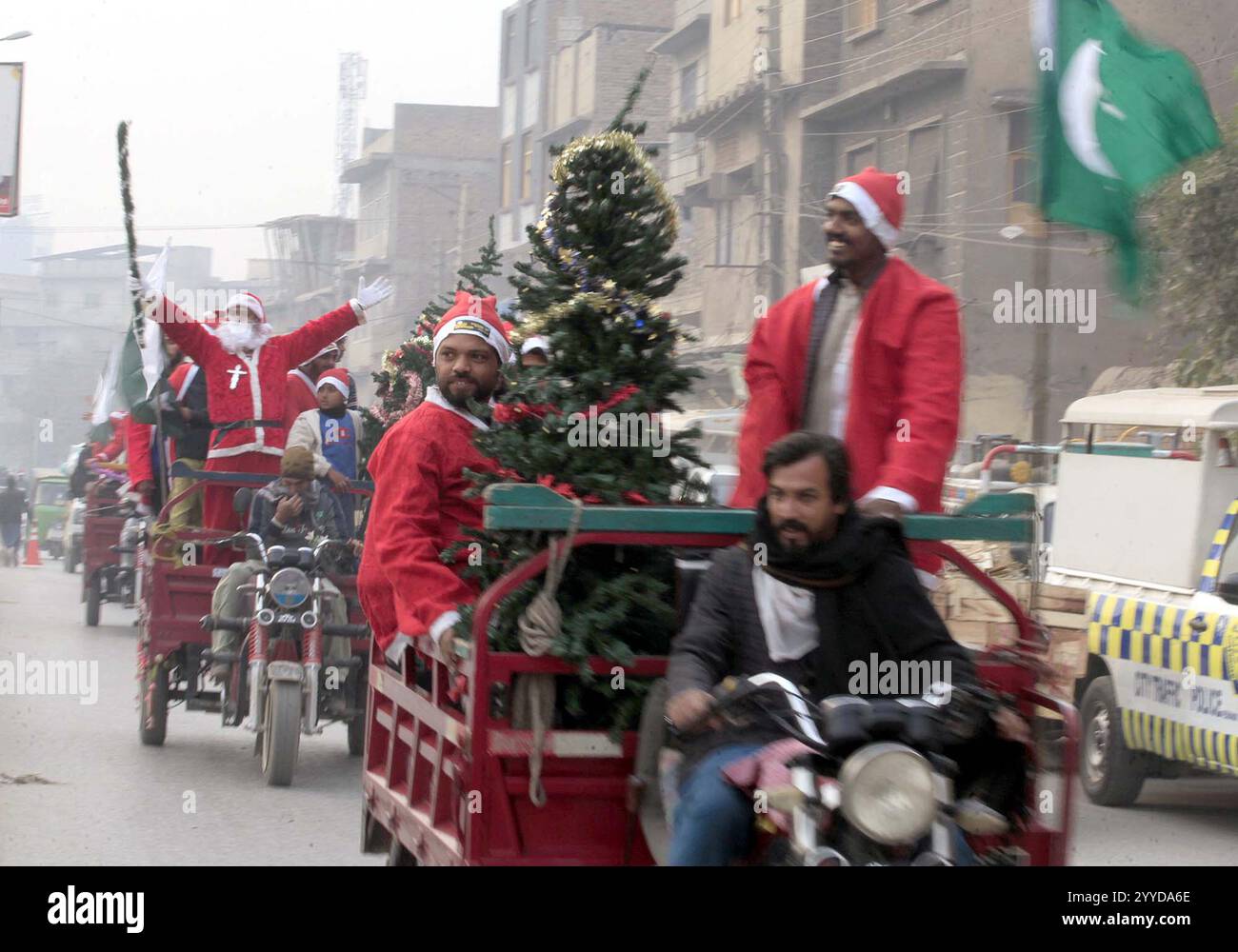 Members of Christian Community are holding Santa Claus Merry Christmas ...
