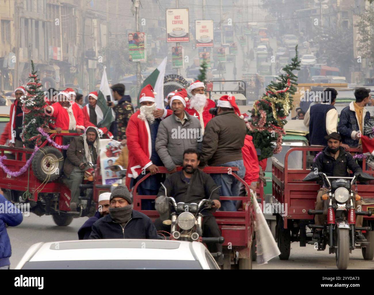 Members of Christian Community are holding Santa Claus Merry Christmas ...