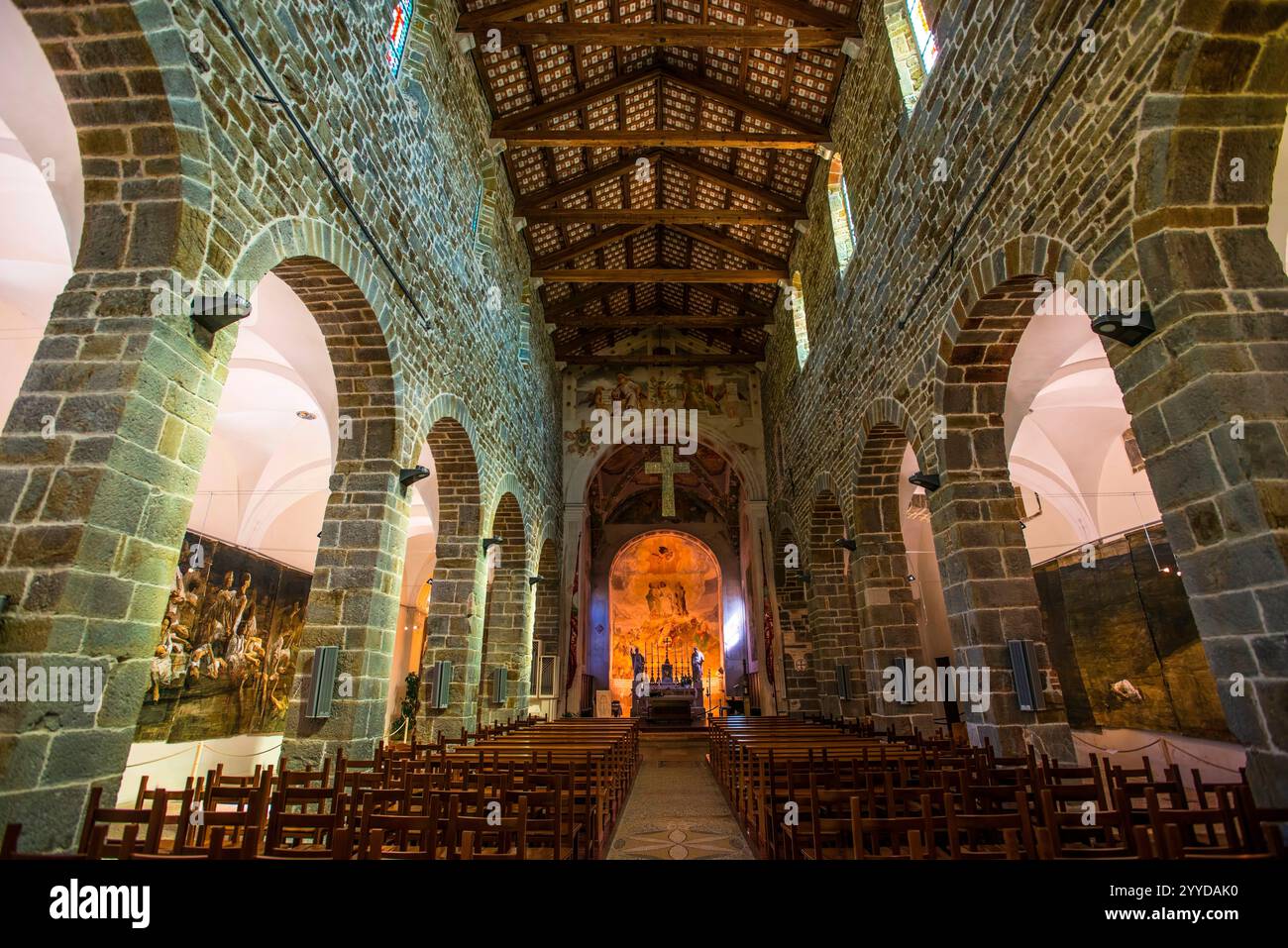 Italia. Friuli V.G. Abbey of Rosazzo. Interior of the church of St ...