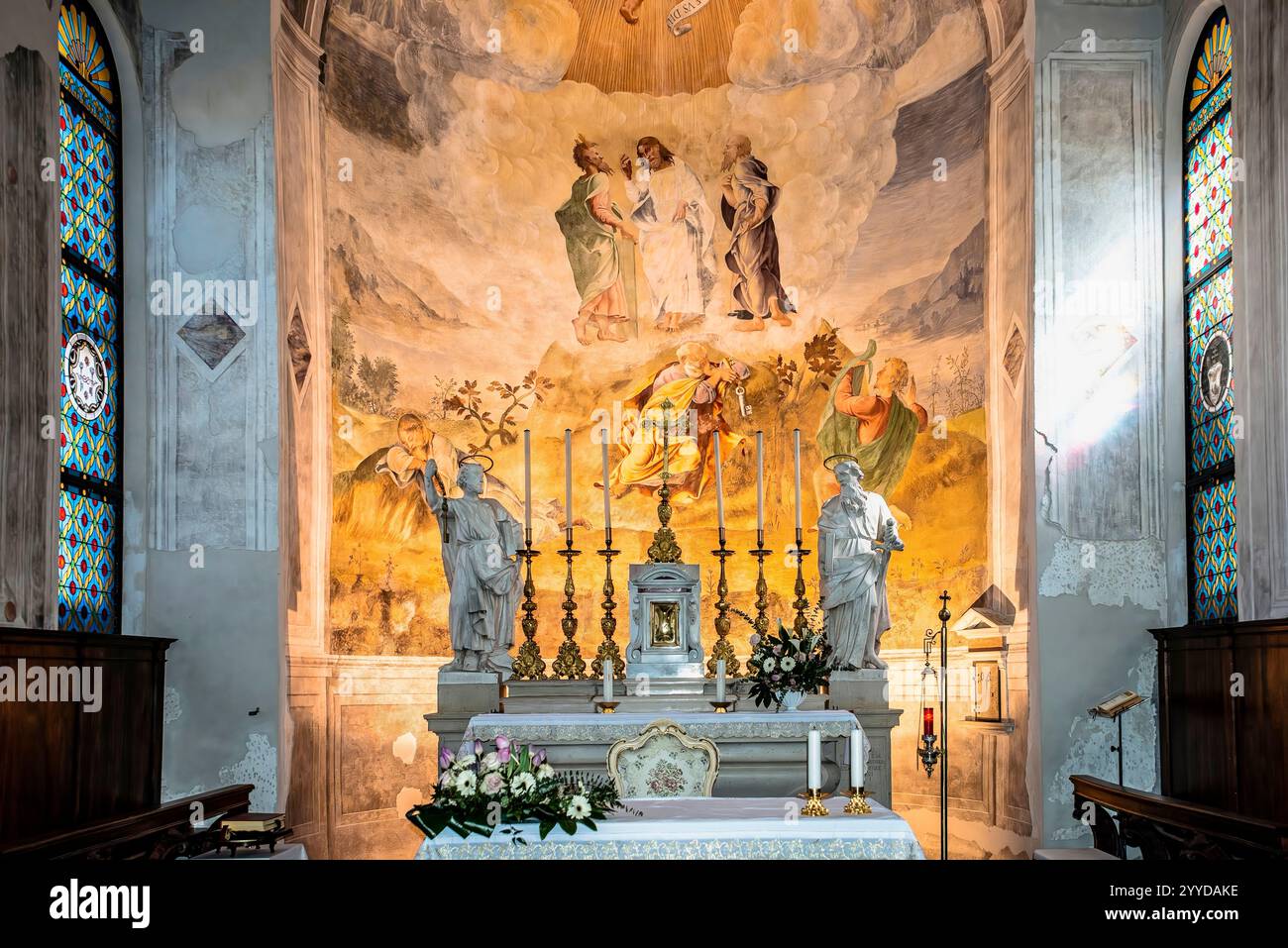 Italia. Friuli V.G. Abbey of Rosazzo. Interior of the church of St ...