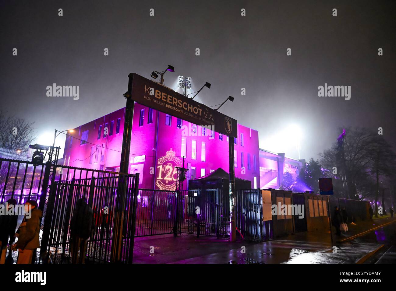Antwerp, Belgium. 21st Dec, 2024. The entrance of Beerschot's 't Kiel ...