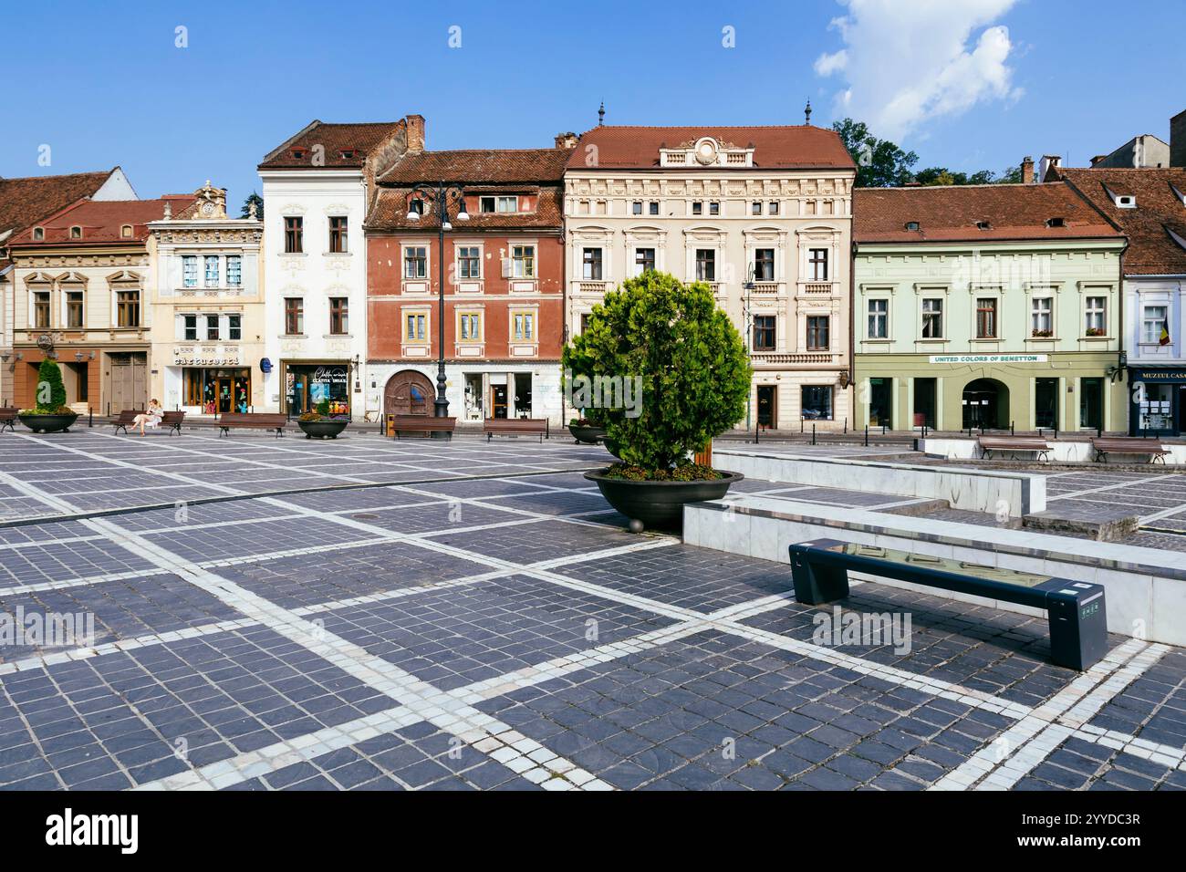 BRASOV (ROMANIA) - Council Square (Piața Sfatului) in Brașov is a ...