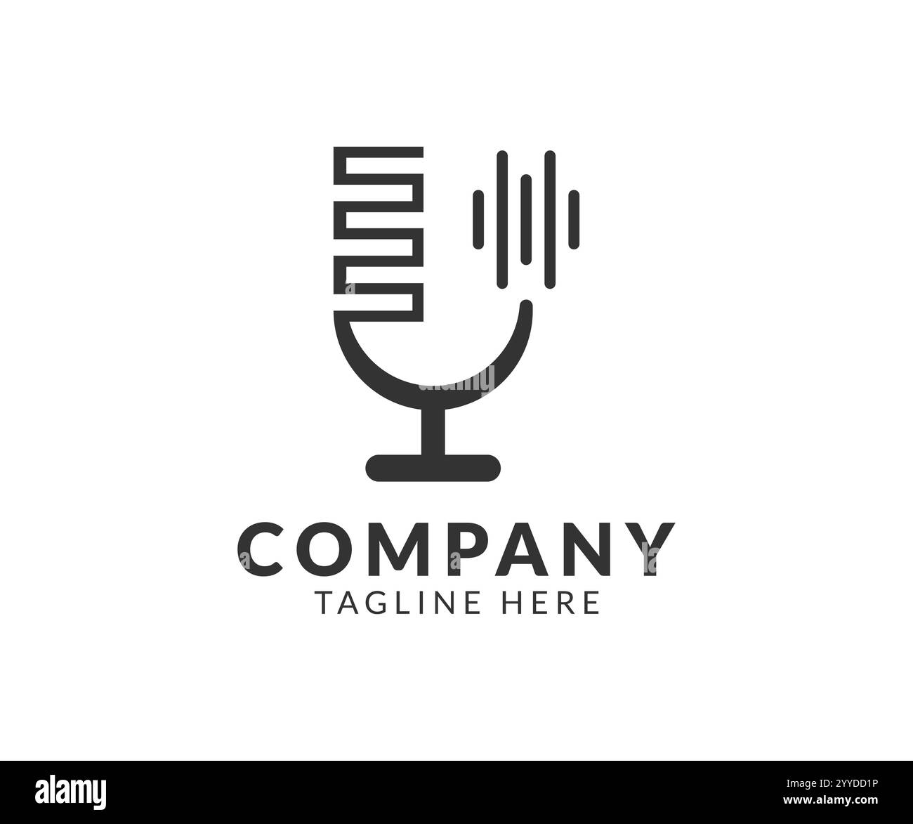 Microphone logo hi-res stock photography and images - Alamy