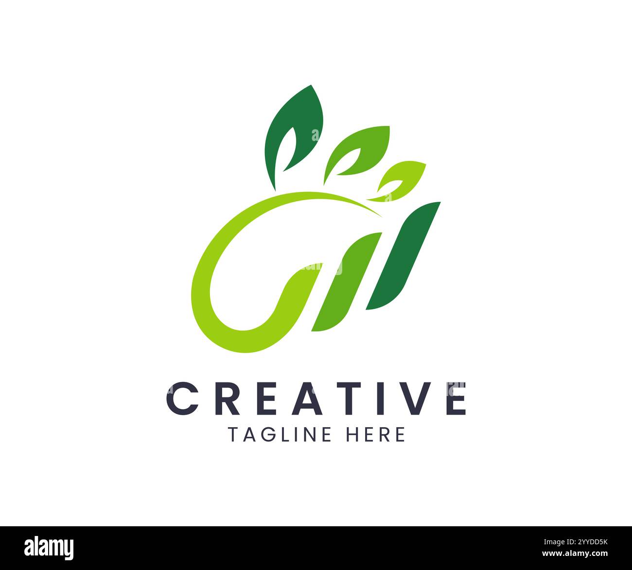 Natural growth logo icon vector symbol design with leaf and growth ...