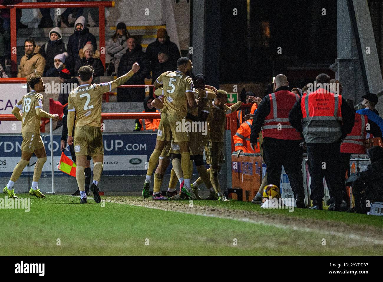 Michael Cheek of Bromley FC scores his side's second goal of the game ...