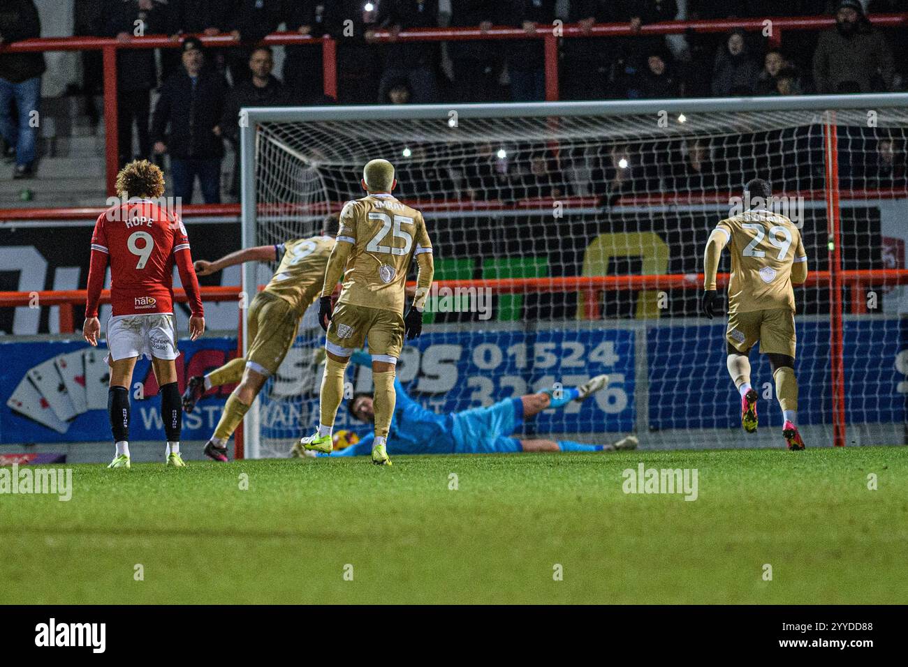 Michael Cheek of Bromley FC scores his side's second goal of the game ...