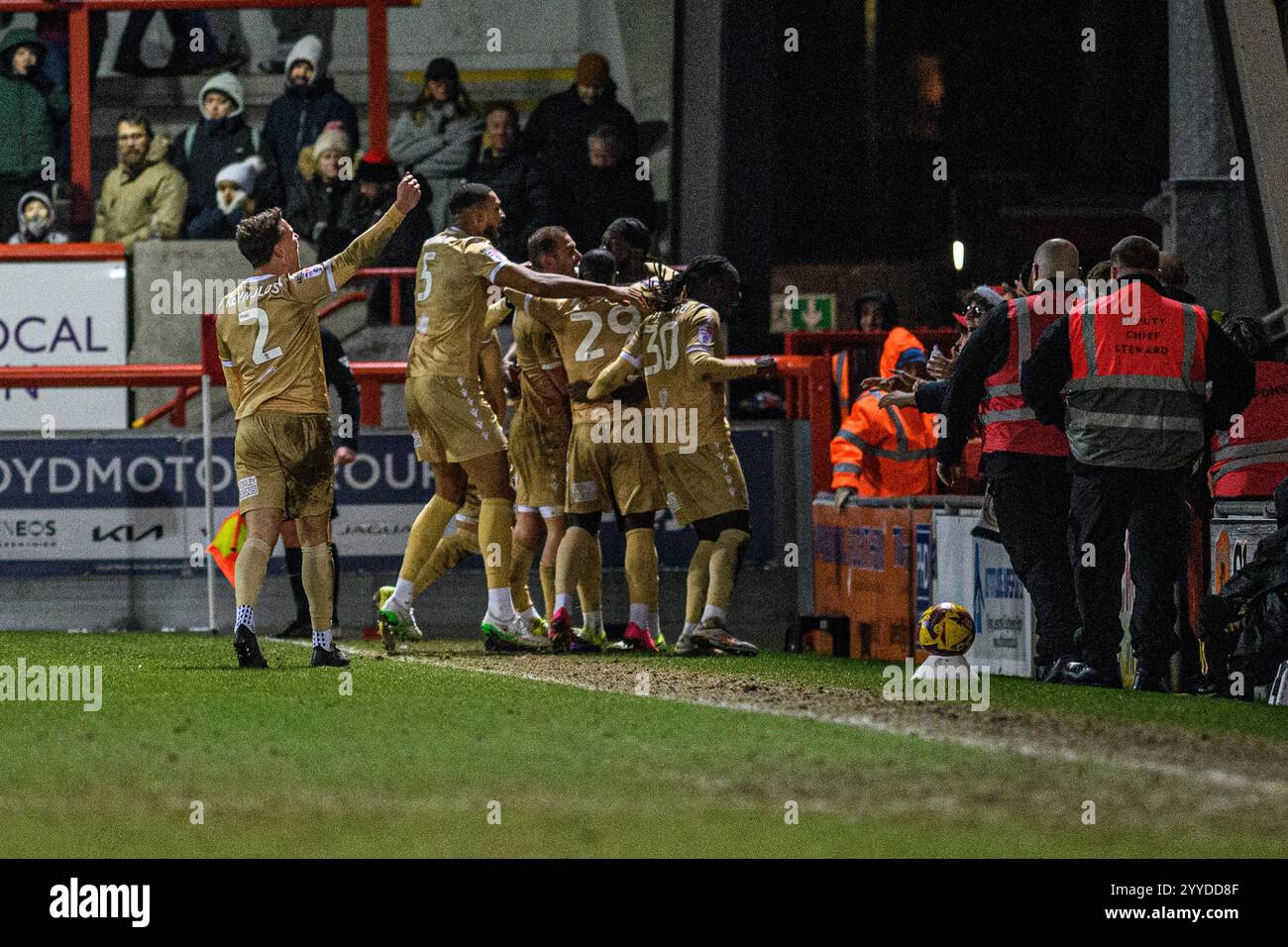 Michael Cheek of Bromley FC scores his side's second goal of the game ...