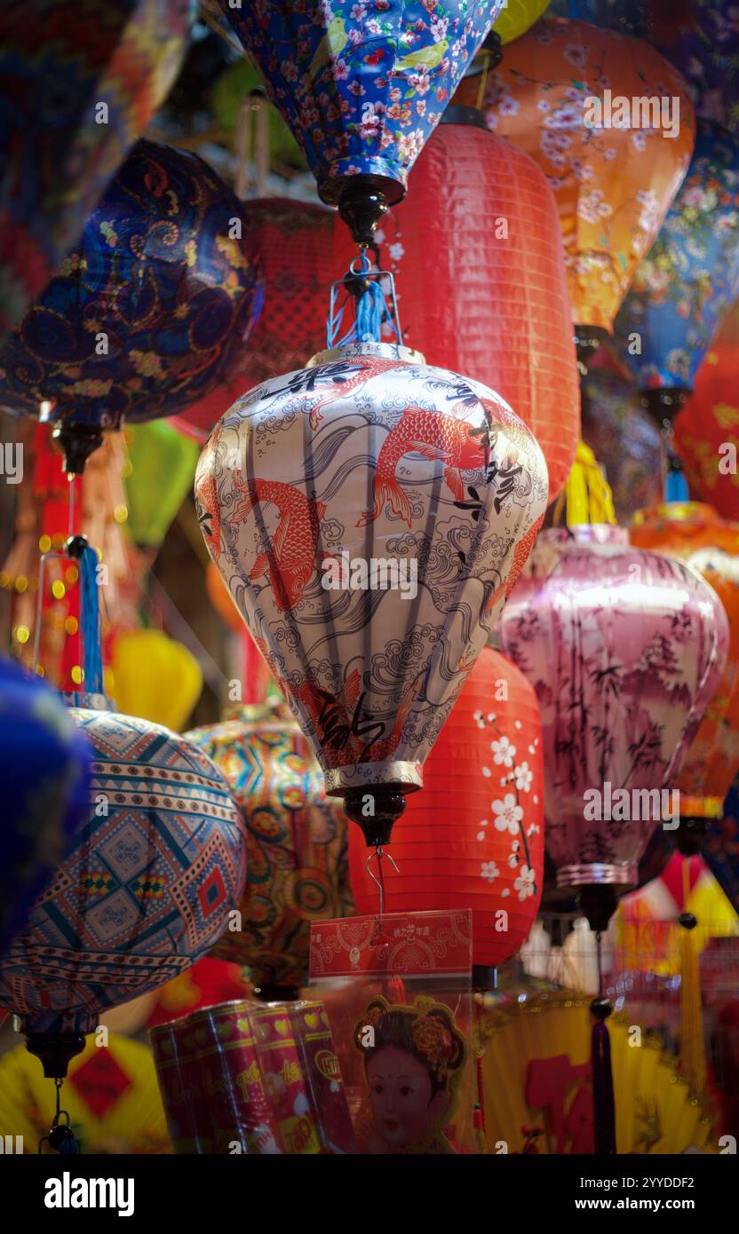 Lanterns Decoration Tet Holiday - Vietnamese Lunar New Year Hanoi Stock ...