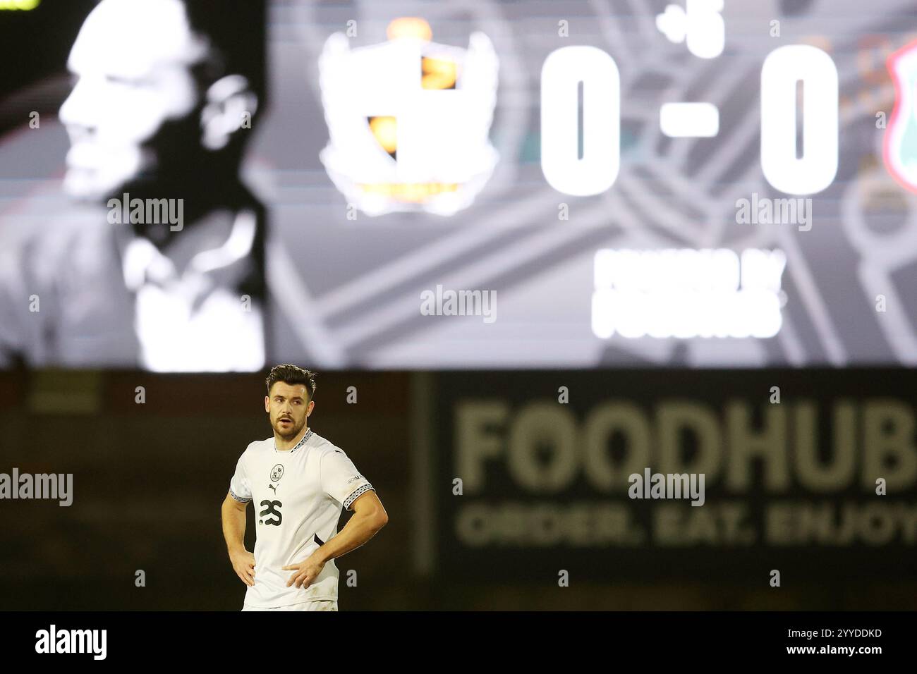 Port Vale???s captain Connor Hall looks on after the match against and ...